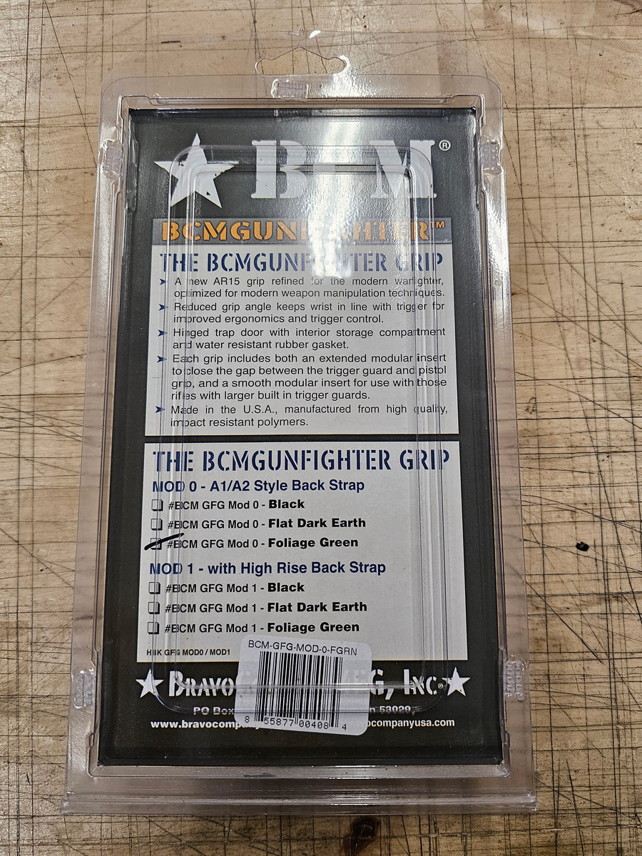 BCM Gunfighter Grip Mod 0 - Foliage Green - BCM GFG MOD 0 FGRN – A&A ...
