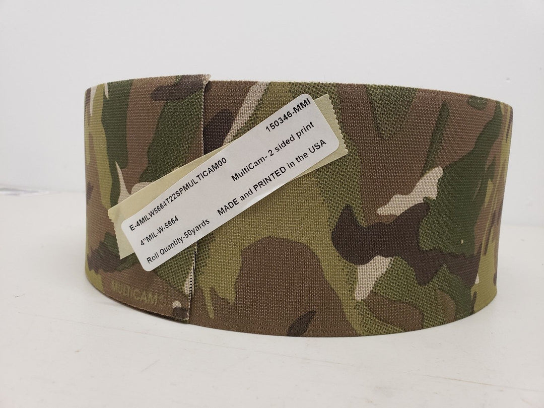 MMI 4" inch Single Sided Original Crye Multicam Elastic Webbing MIL-W ...